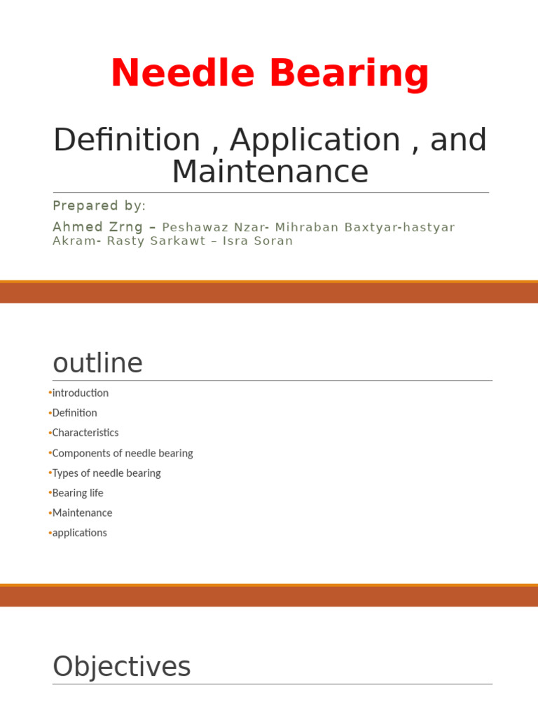 Needle Bearing Overview and Maintenance | PDF | Bearing (Mechanical ...