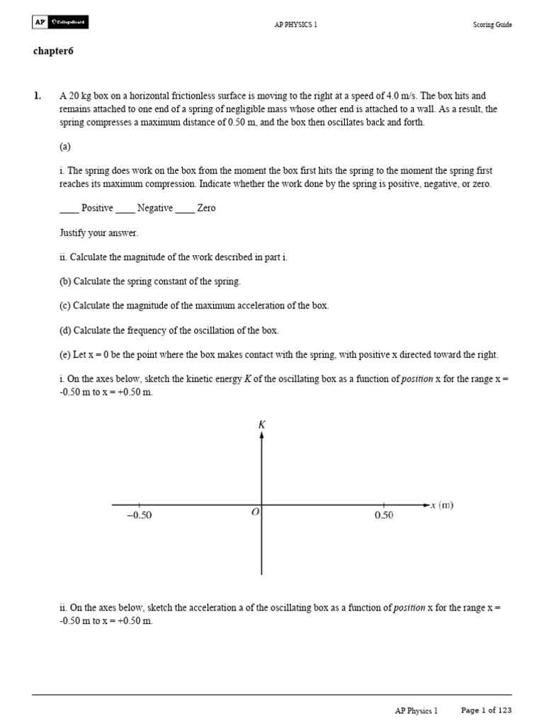 AP Physics 1 Scoring Guide | PDF | Force | Momentum