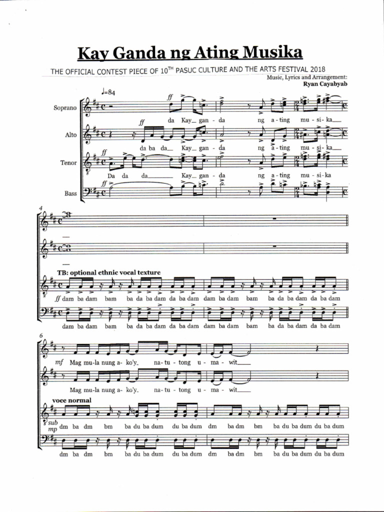 Kay-Ganda-ng-Ating-Musika-2018 | PDF