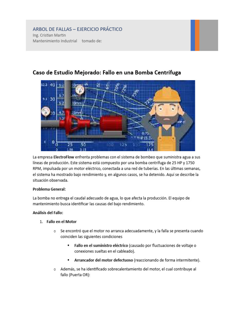 Análisis de Fallas en Bombas Centrífugas | PDF | Rodamiento (Mecánico) | Bomba