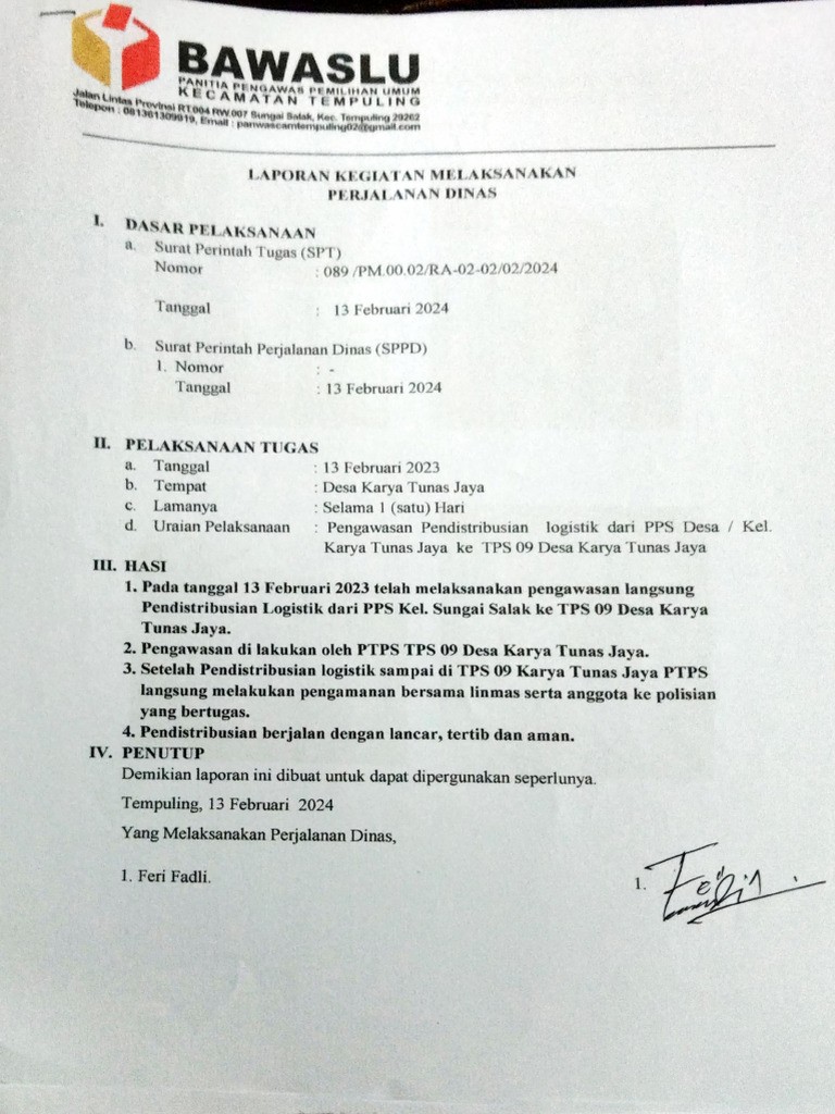 Perjadin Karya Tunas Jaya 2 | PDF