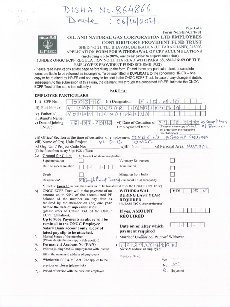 SPECIMEN CPF WITHDRAWAL FORM FOR CONTRACT MEDICS (1) | PDF