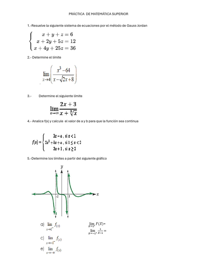 Práctica Matematica Superior | PDF