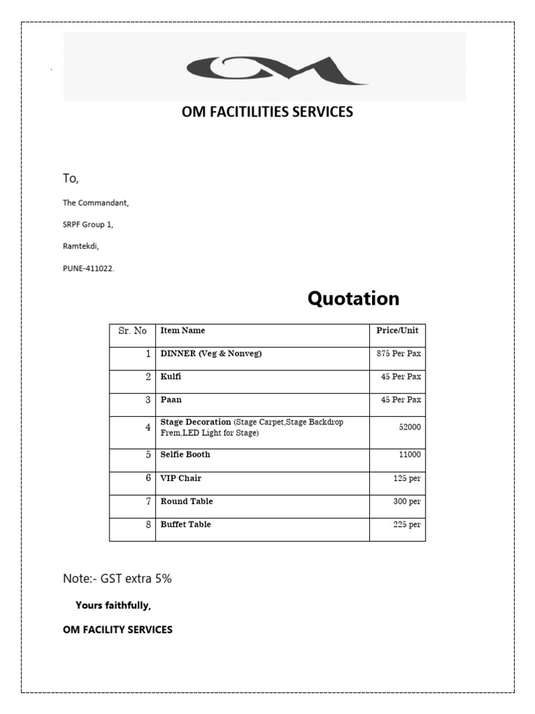 OM Facilities | PDF
