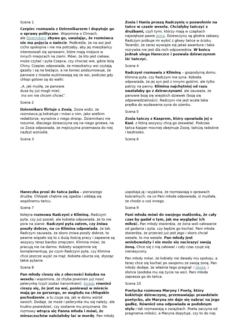 Wesele - Akt 1 | PDF