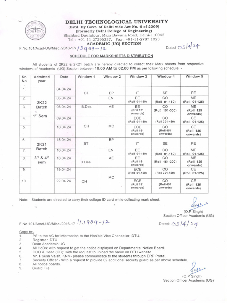 Marksheet Distribution | PDF