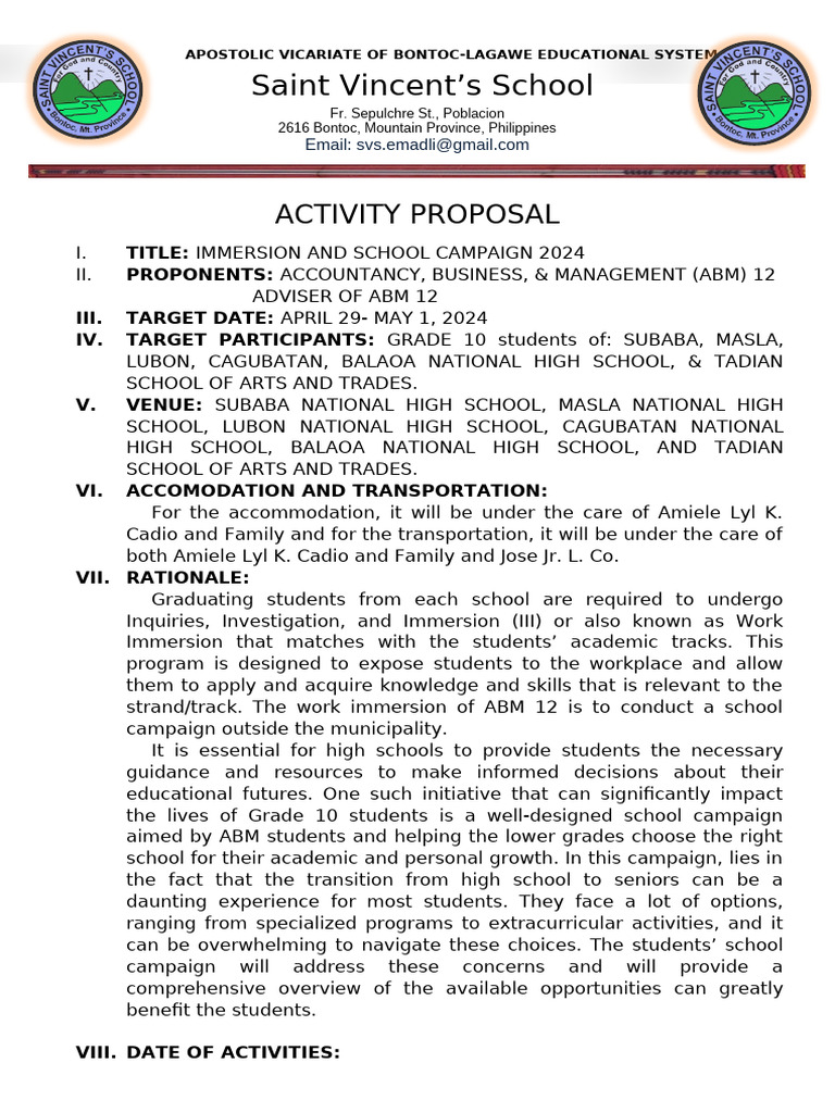 Activity Proposal | PDF