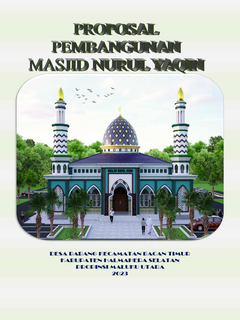 Proposal Permohonan Dana Pembangunan Mesjid Nurul Yaqin,. | PDF