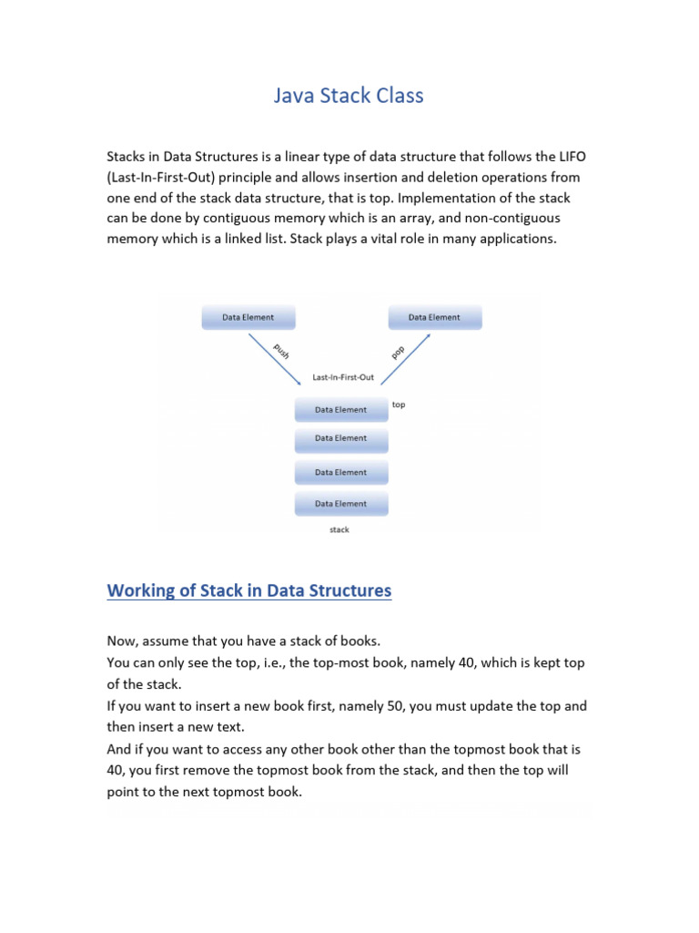 javastack | PDF | Queue (Abstract Data Type) | Algorithms And Data Structures