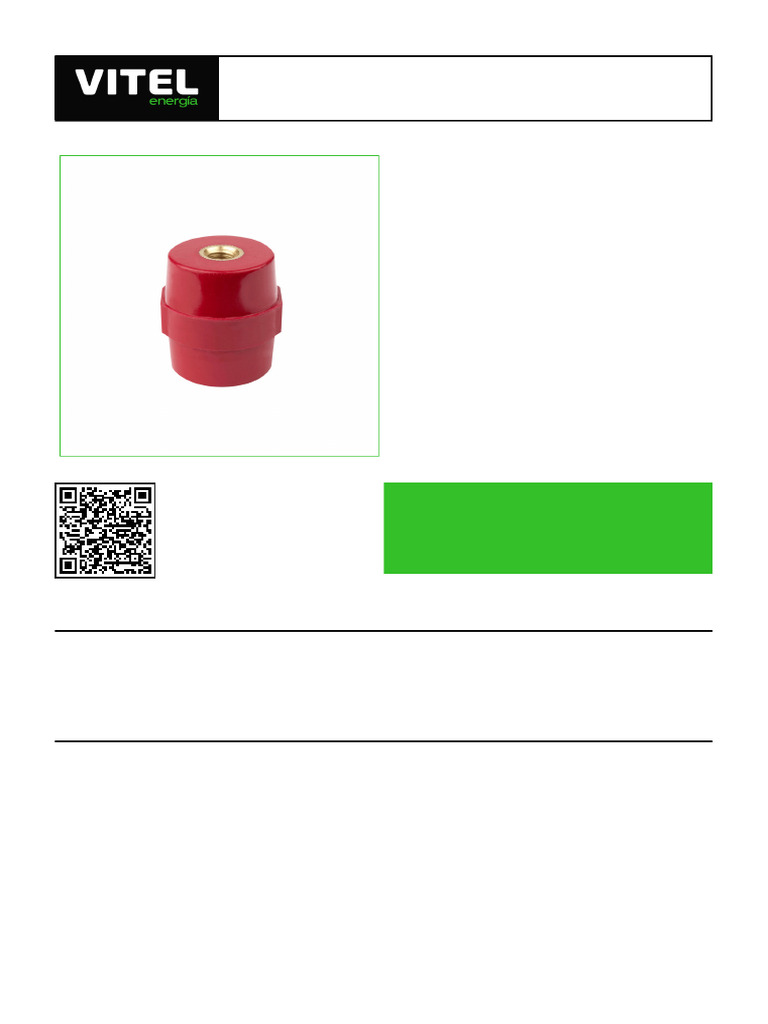 E.2.04 VITEL ENERGIA, AISLADOR DE RESINA DE 30MM FT | PDF | Aislador (Electricidad)