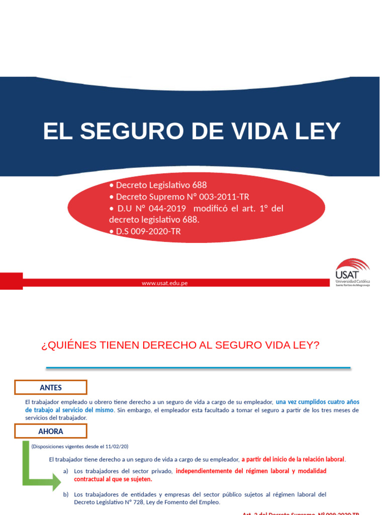 SEGURO DE VIDA LEY (1) | PDF | Póliza de seguros | Seguro