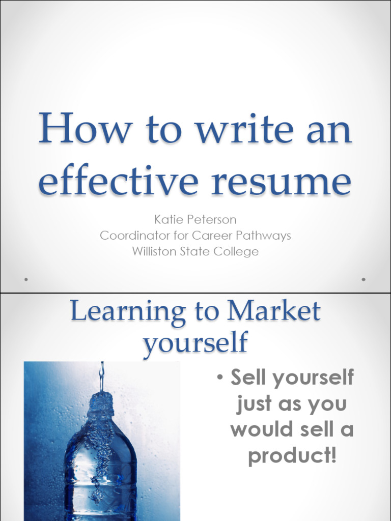 Resume Workshop Powerpoint | PDF | Résumé