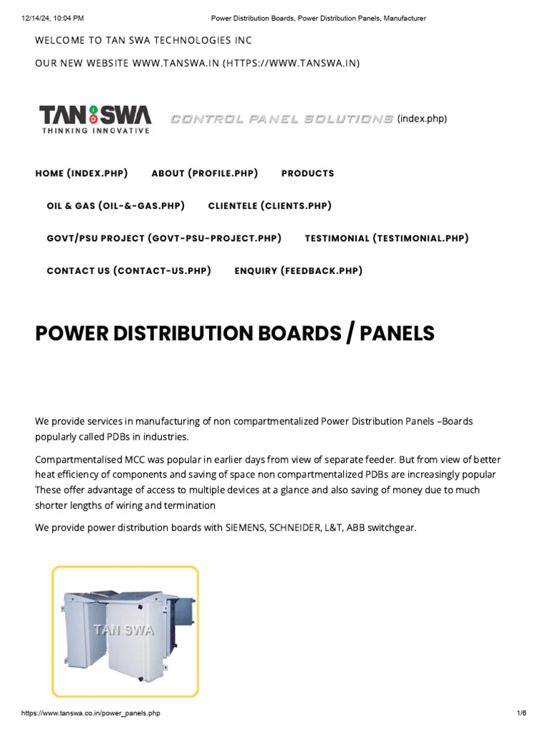Power Distribution Boards Manufacturer | PDF | Electrical Engineering