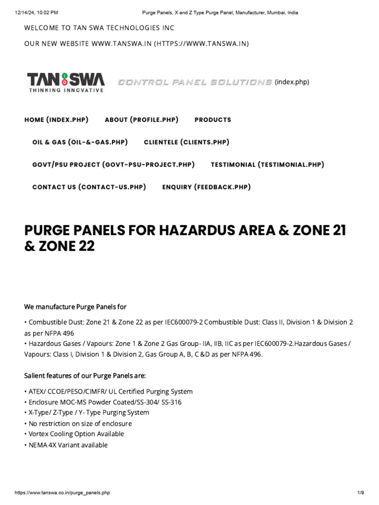 Purge Panels, X and Z Type Purge Panel | PDF | Secondary Sector Of The ...