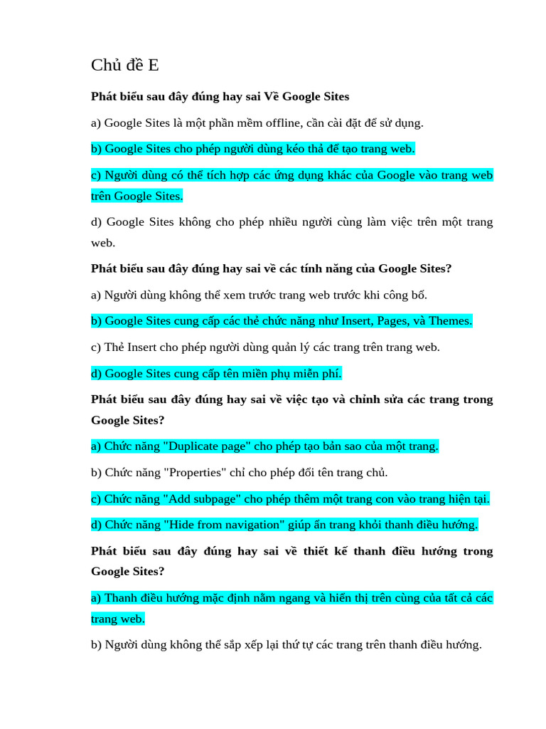 Chủ đề E ĐS Tin 12 CK1 | PDF