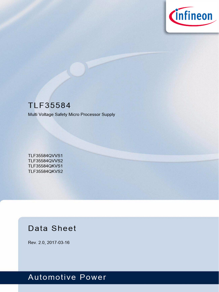 TLF35584 Multi Voltage Safety Supply | PDF | Input/Output | Capacitor