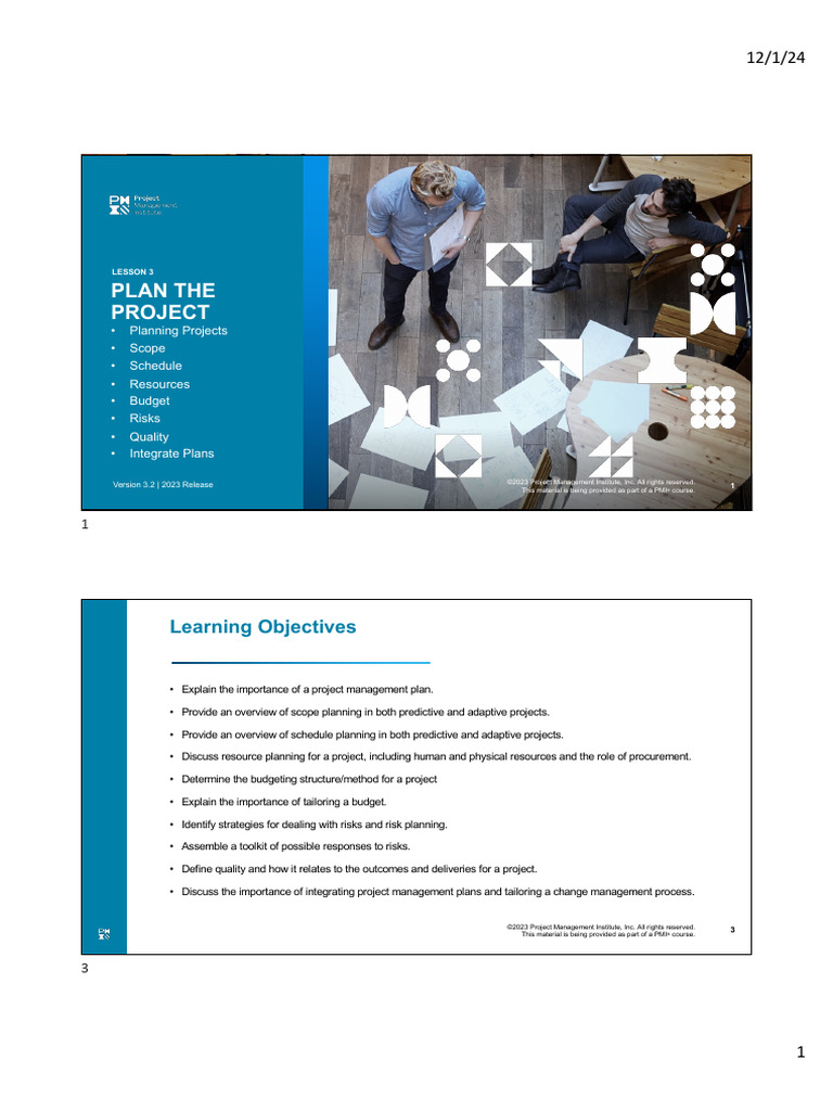 v3.2 - Lesson 3 - PMP Auth Exam Prep | PDF | Project Management | Scrum ...