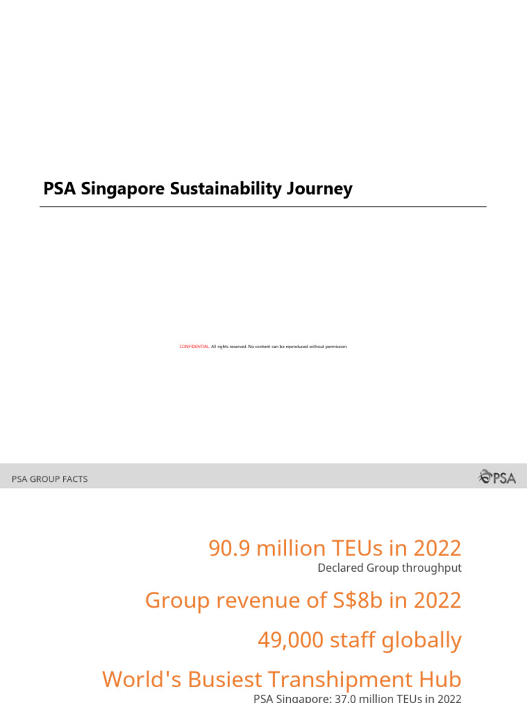 PSA Singapore's Green Port Strategy | PDF | Climate Change Mitigation ...
