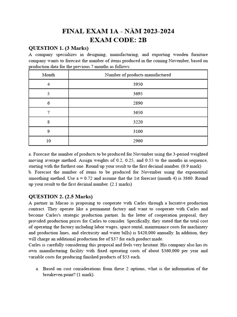 SCM Final-2 | PDF | Moving Average
