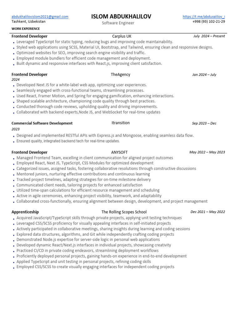 Resume Pdf Pdf Java Script Systems Engineering