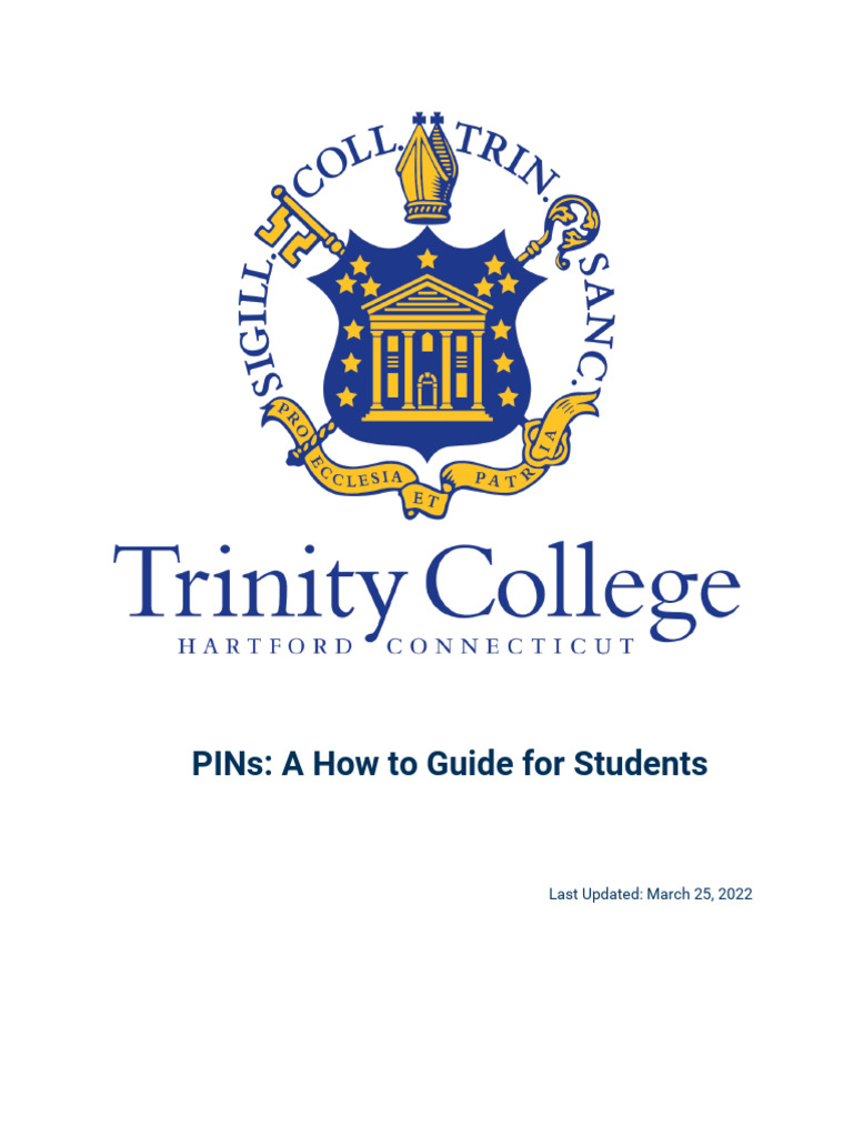 Trinity College Student PINs Guide | PDF | Computing | Computer Science