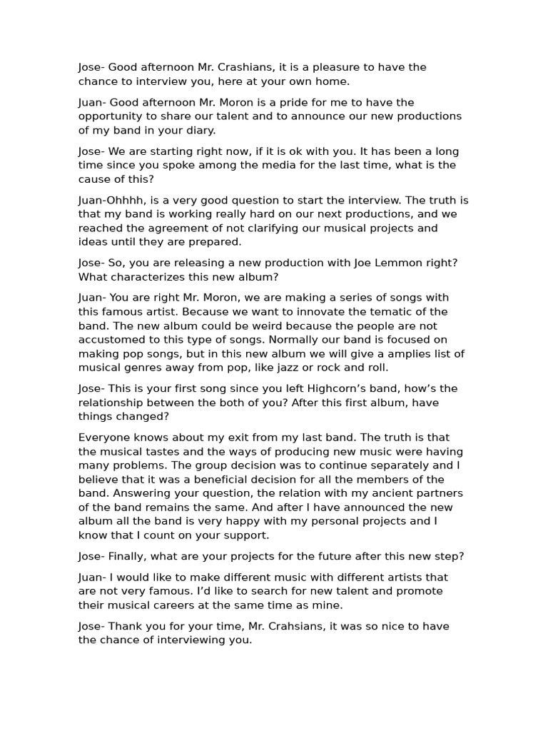 English Interview | PDF