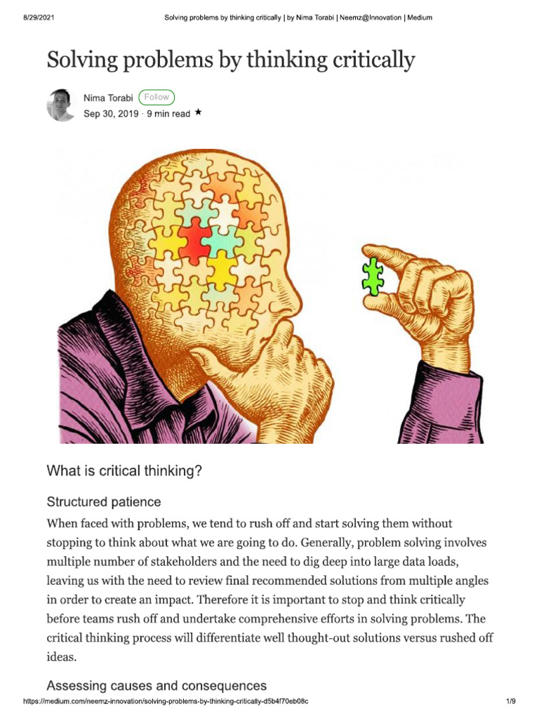 !A Solving Problems by Thinking Critically... Ima Torabi - Neemz ...