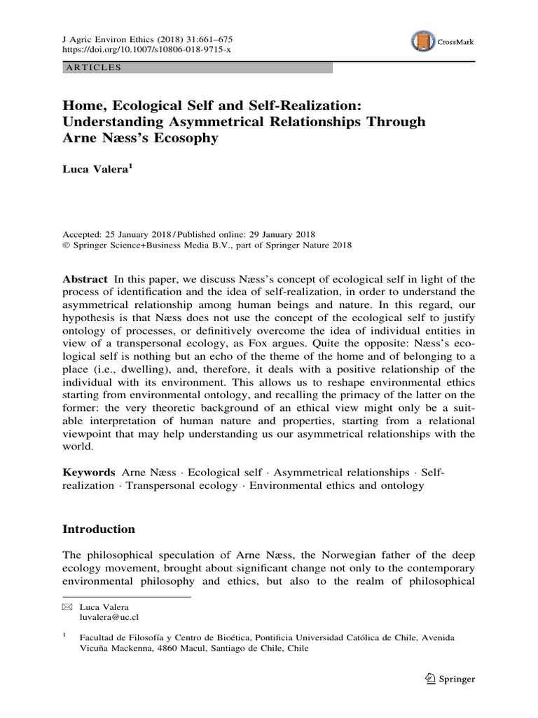 Home, Ecological Self and Self-Realization...Luca Valera | PDF ...