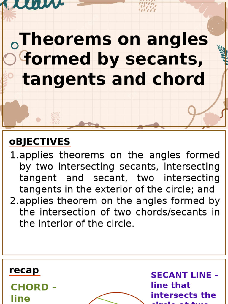 Theorems-on-Angles-formed-by-Chords-Secants-and-Tangents | PDF ...