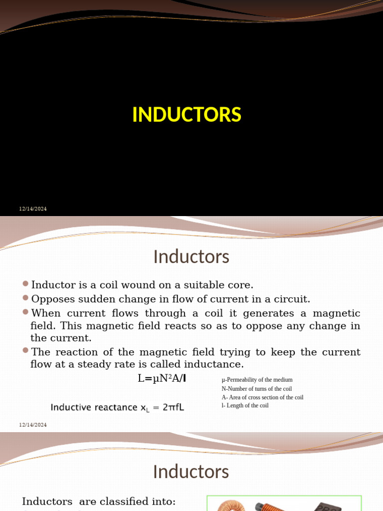 4-Inductors | PDF | Inductor | Inductance