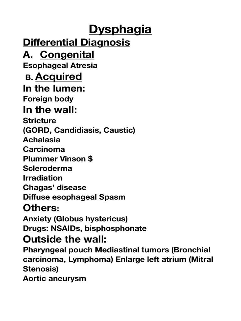 Dysphagia | PDF