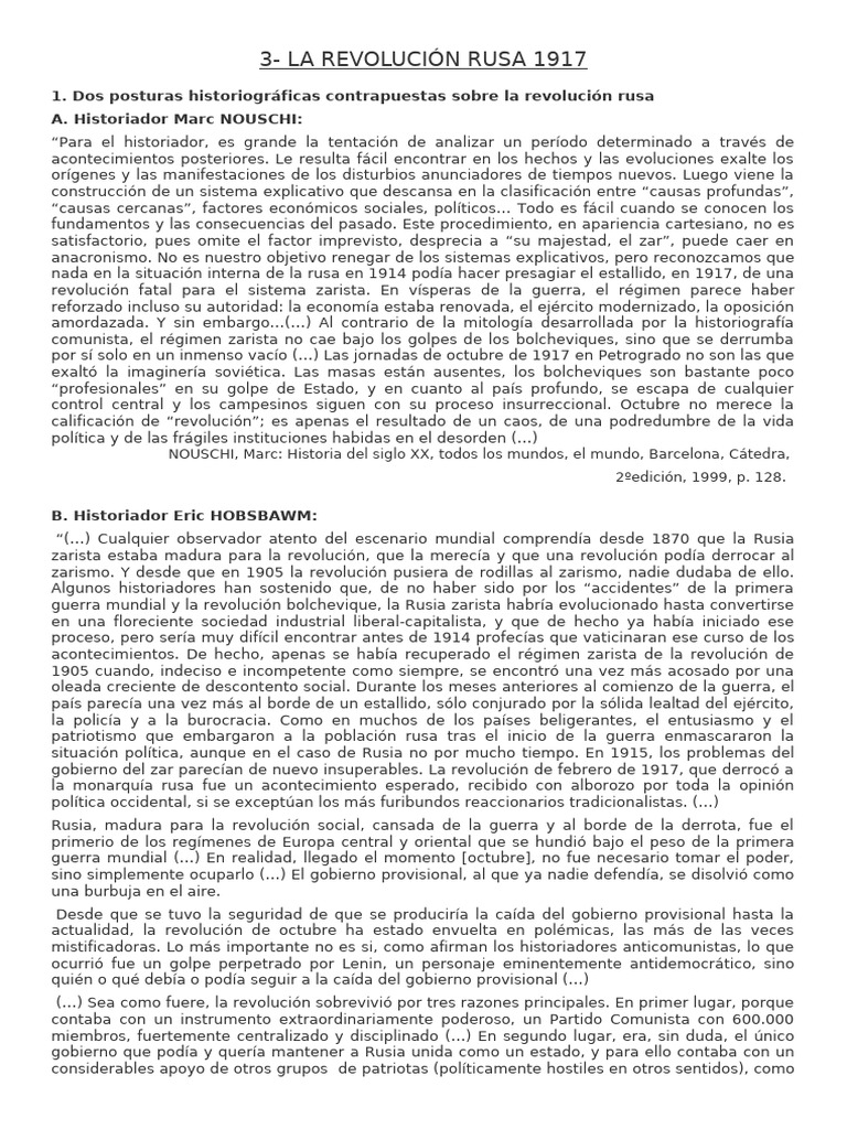 Posturas sobre la Revolución Rusa 1917 | PDF | Vladimir Lenin ...