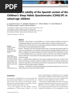 Sleep: Child's Habits Questionnaire (CSHQ) | PDF | Sleep ...