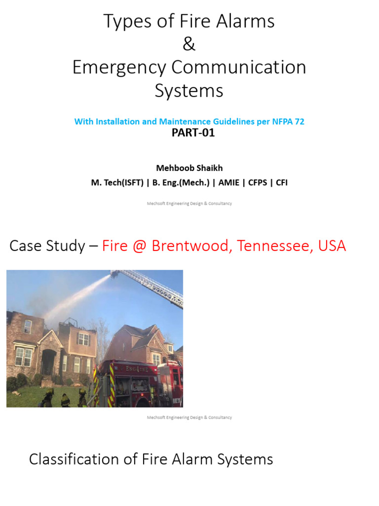 Types of Fire Alarm & Emergency Communication System | PDF | Security ...