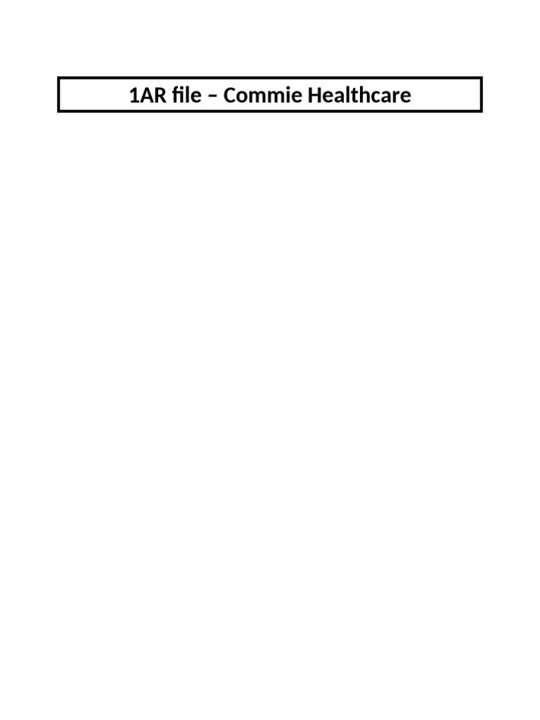 1AR File - Commie Healthcare | PDF | Judgment (Law) | Violence