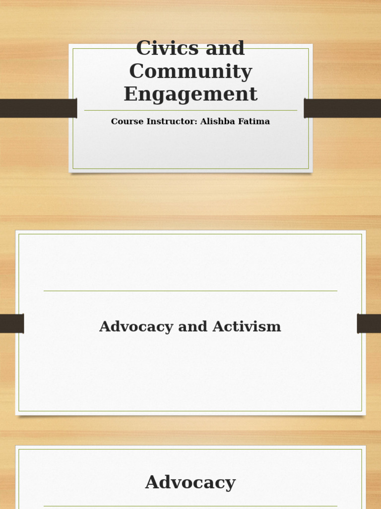 Advocacy vs. Activism in Civic Engagement | PDF | Activism | Public Opinion