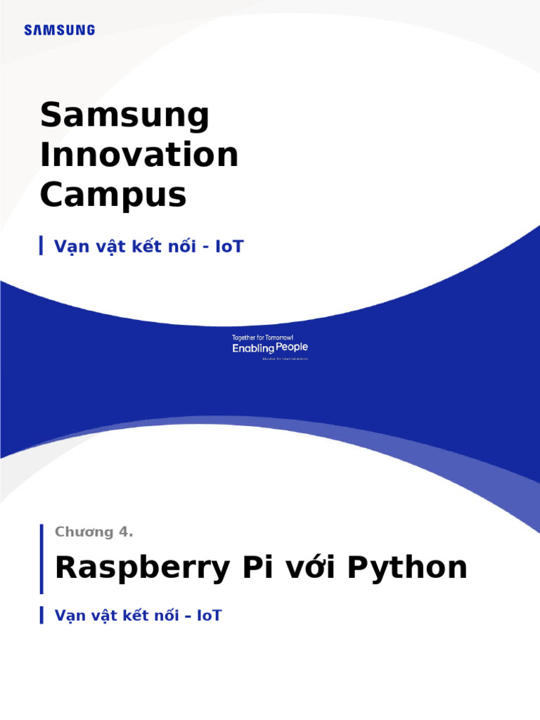 SIC - IoT - Chapter 4. Raspberry Pi With Python - v1.0 | PDF