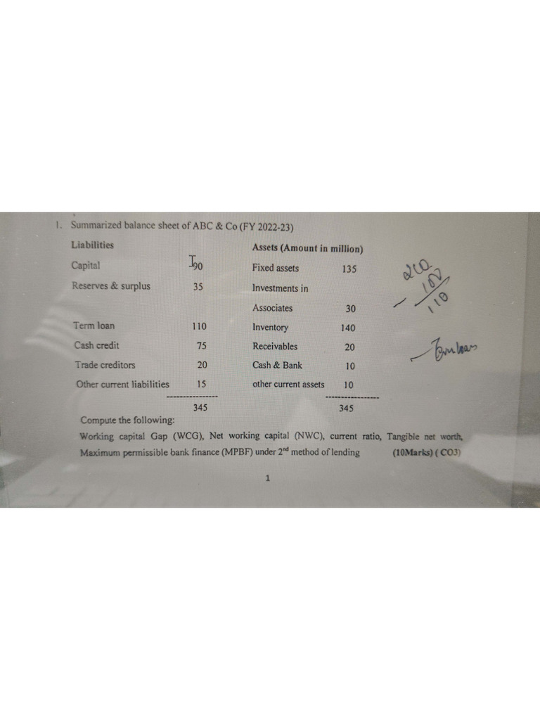 MPBF QUESTION -1 | PDF