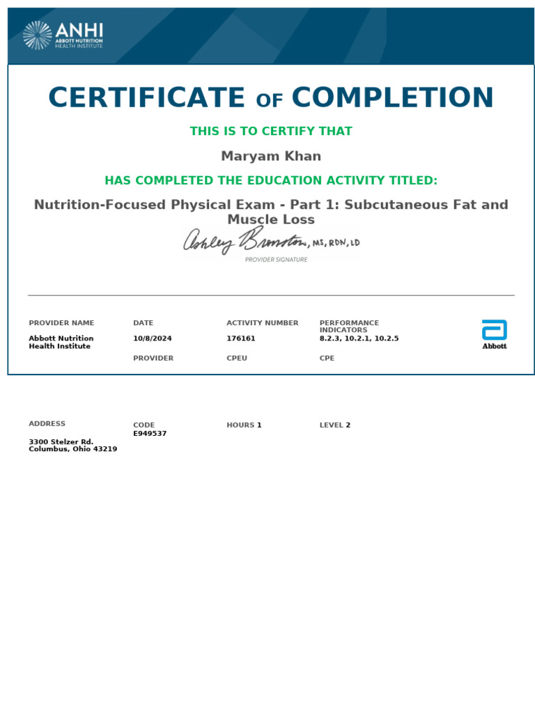 Certificat of NFPE Part 1 | PDF