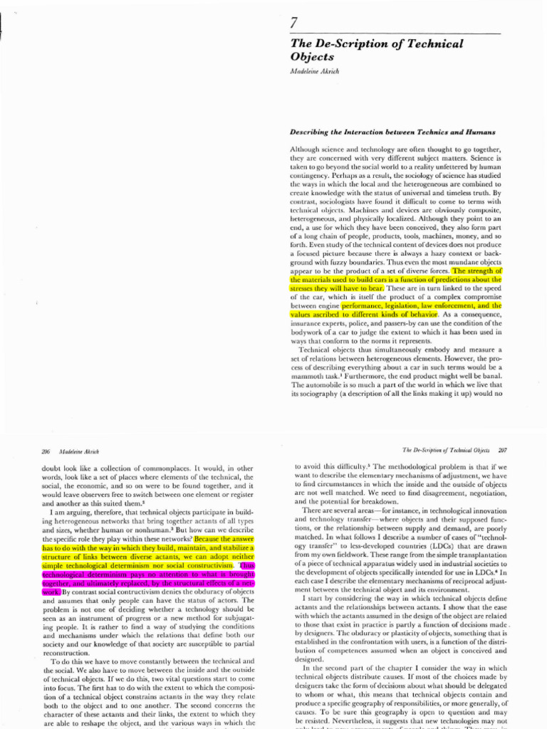 akrich-the-de-scription-of-technical-objects | PDF