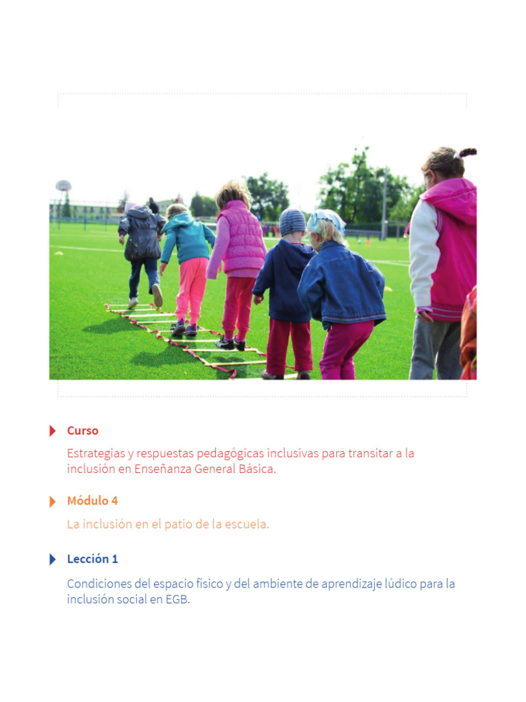 Patio | PDF | Inclusión (Educación) | Aprendizaje