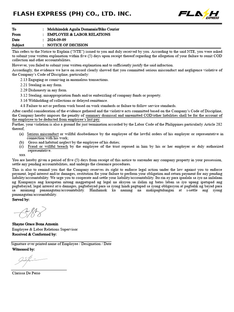 NOD COD DOMANAIS Melchizedek Aguila 2024 09 09 | PDF | Common Law | Private Law