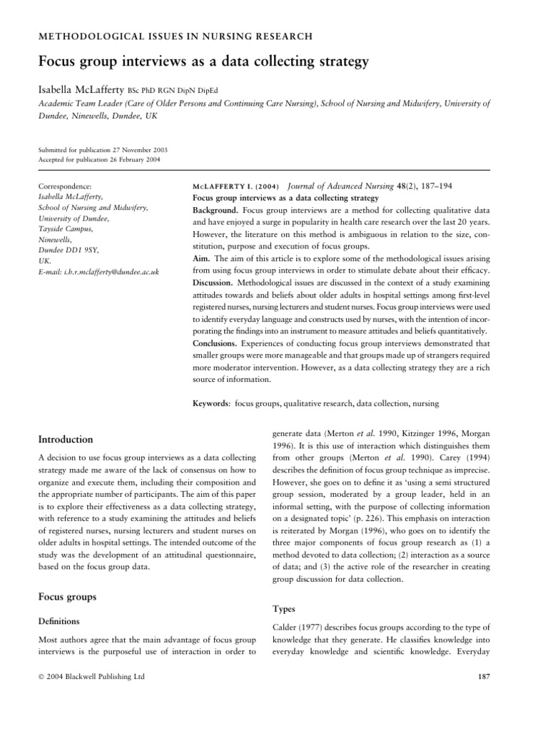 08-Focus Group Interviews | PDF | Focus Group | Qualitative Research