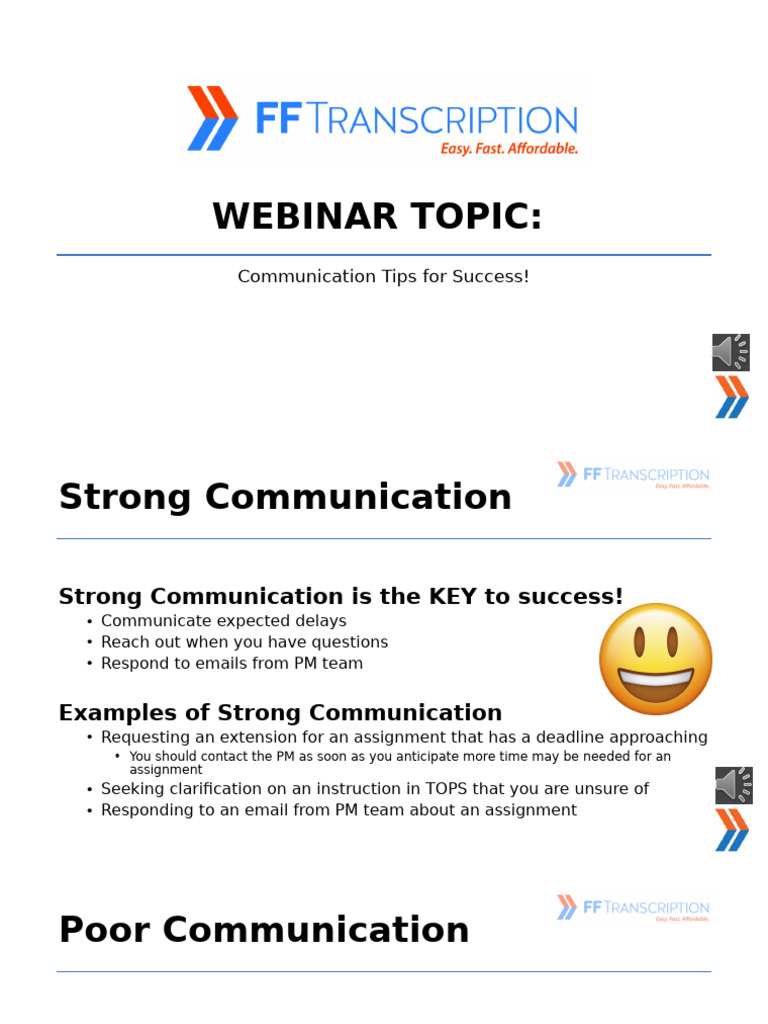 Communication Webinar | PDF
