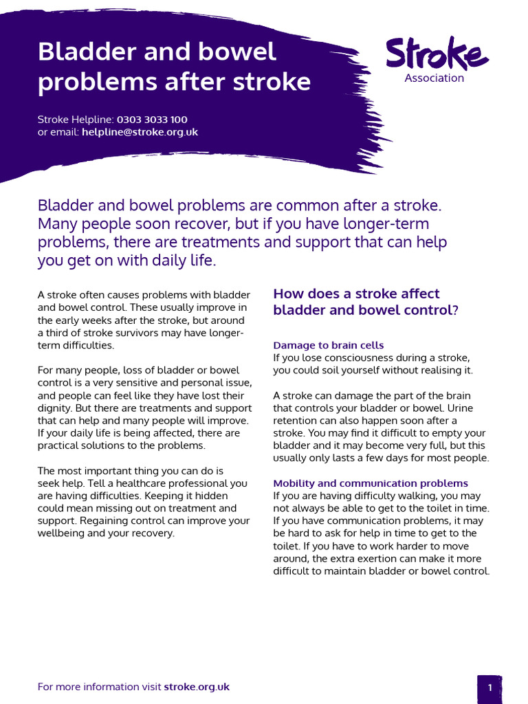 Bladder and Bowel Problems Guide | PDF | Urinary Incontinence | Urination