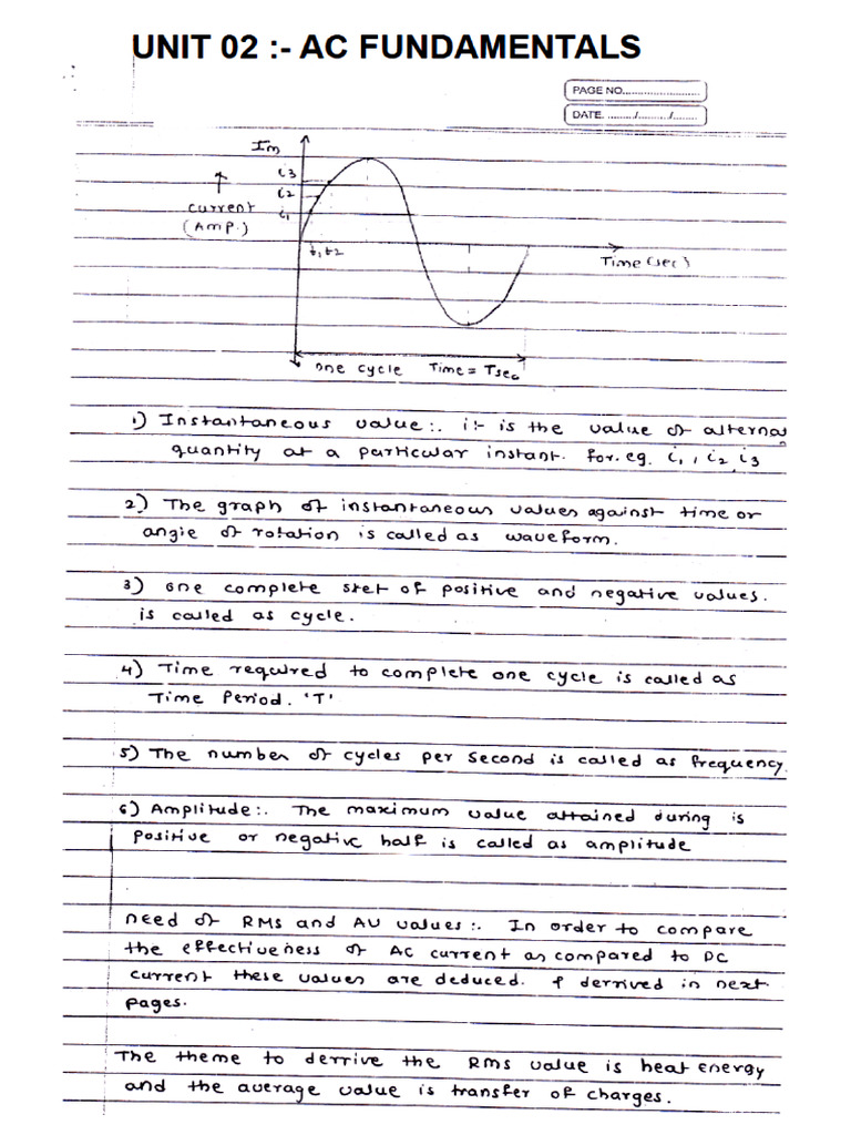 Unit 4.1 AC Fundamentals | PDF