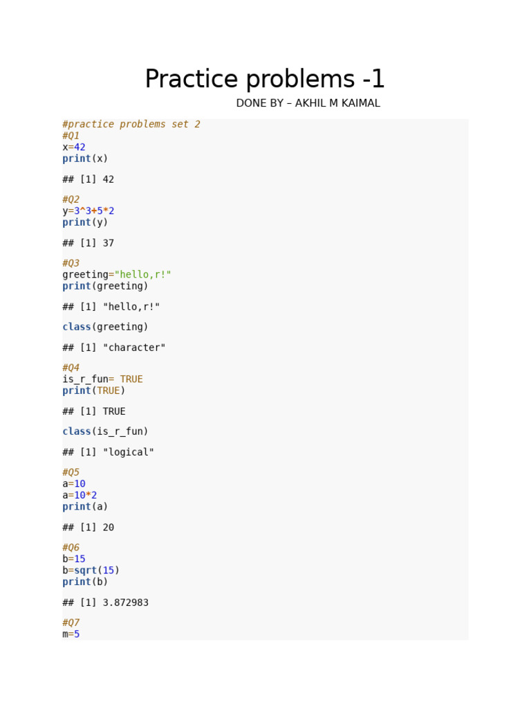 PRACTICE-PROBLEM--1 | PDF