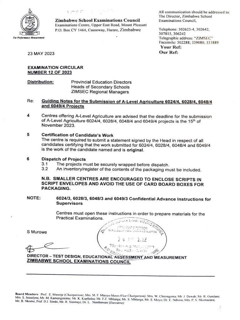 Exam_Circular_12_of_2023 | PDF