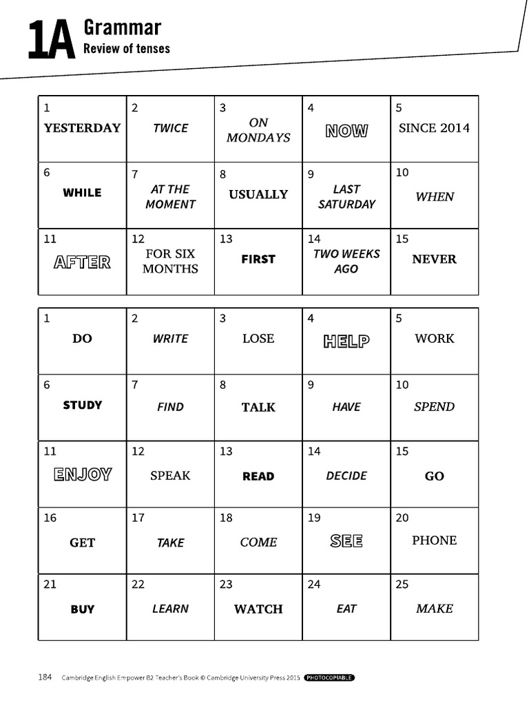 B2 Grammar Print Activities | PDF