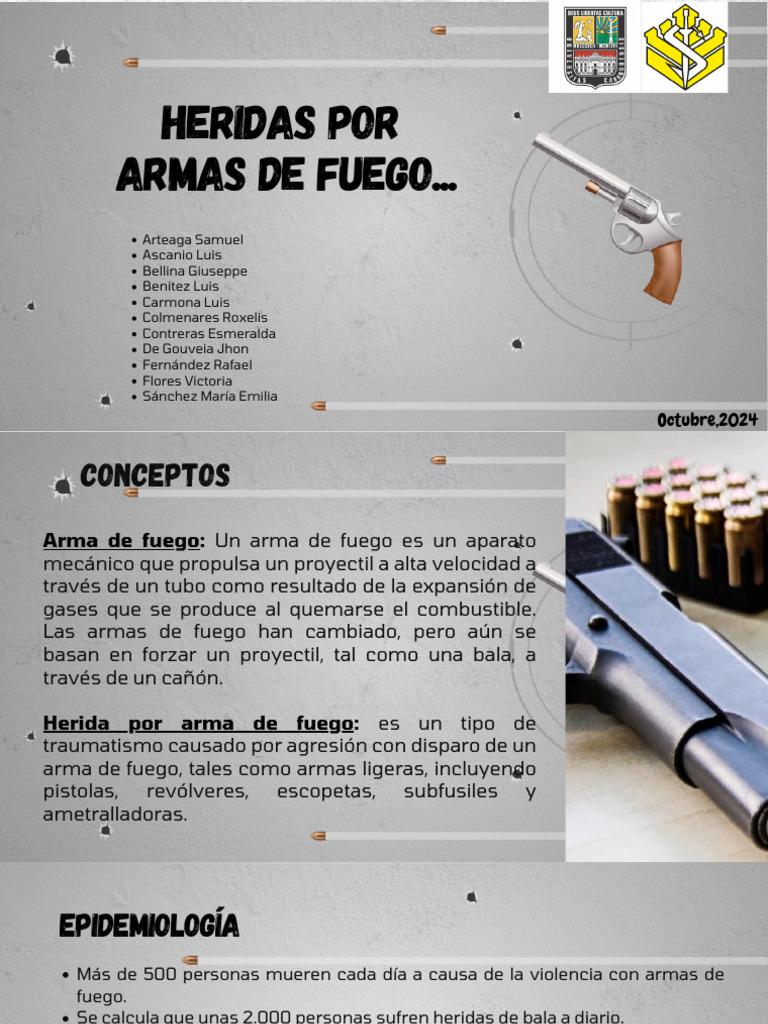 Impacto de Armas de Fuego en la Sociedad | PDF | Cartucho (armas de fuego) | Armas de fuego